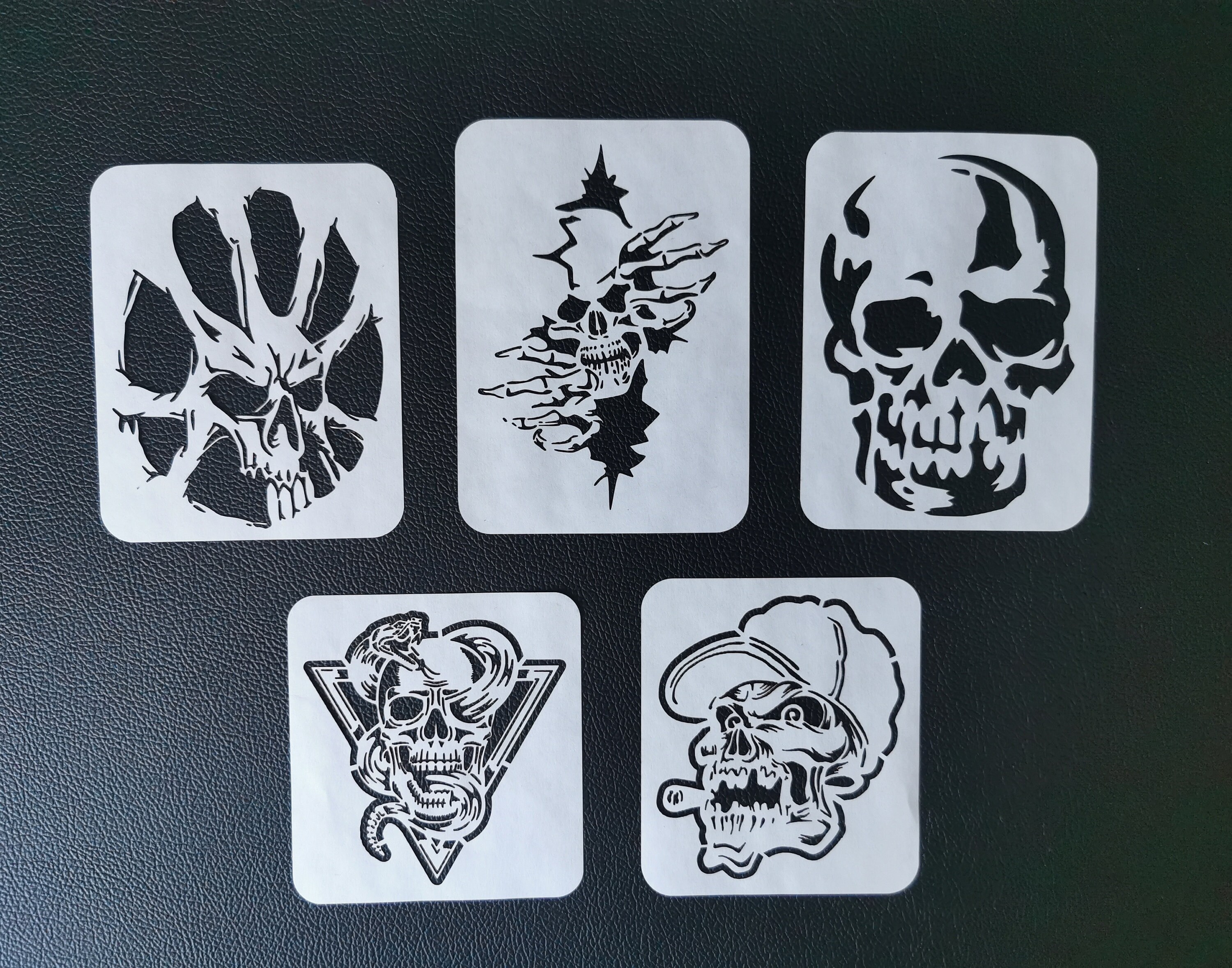 Skull Stencil Set 190 Micron Mylar - Etsy
