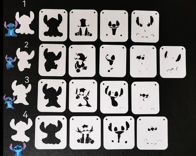 Multi Layer Stencils ( Stitch ) 190 Mylar Body and Face Stencils - Etsy