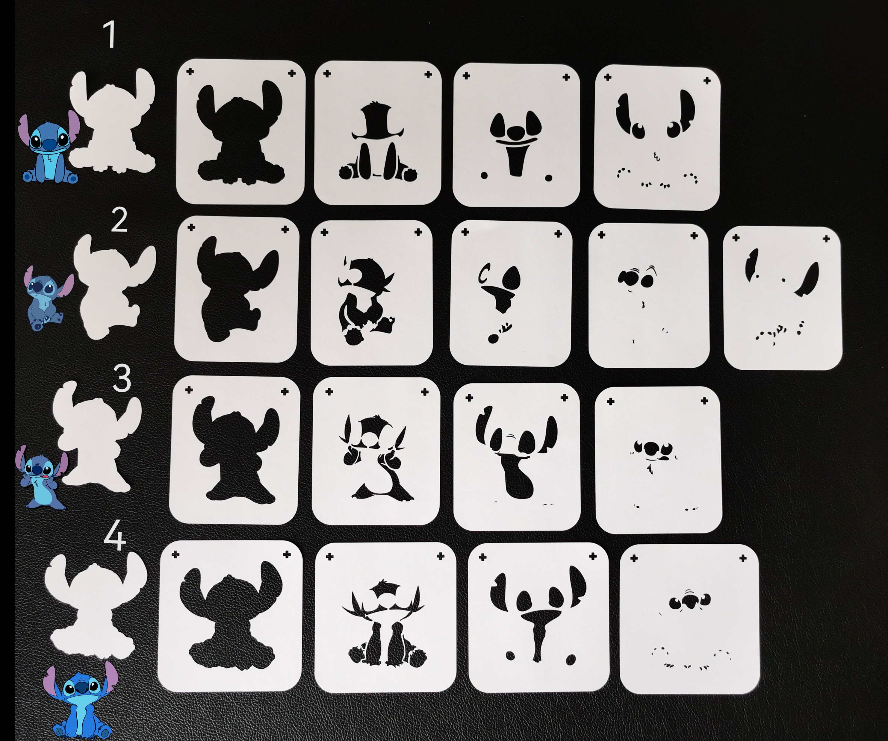 Multi Layer Stencils ( Stitch ) 190 Mylar Body and Face Stencils - Etsy