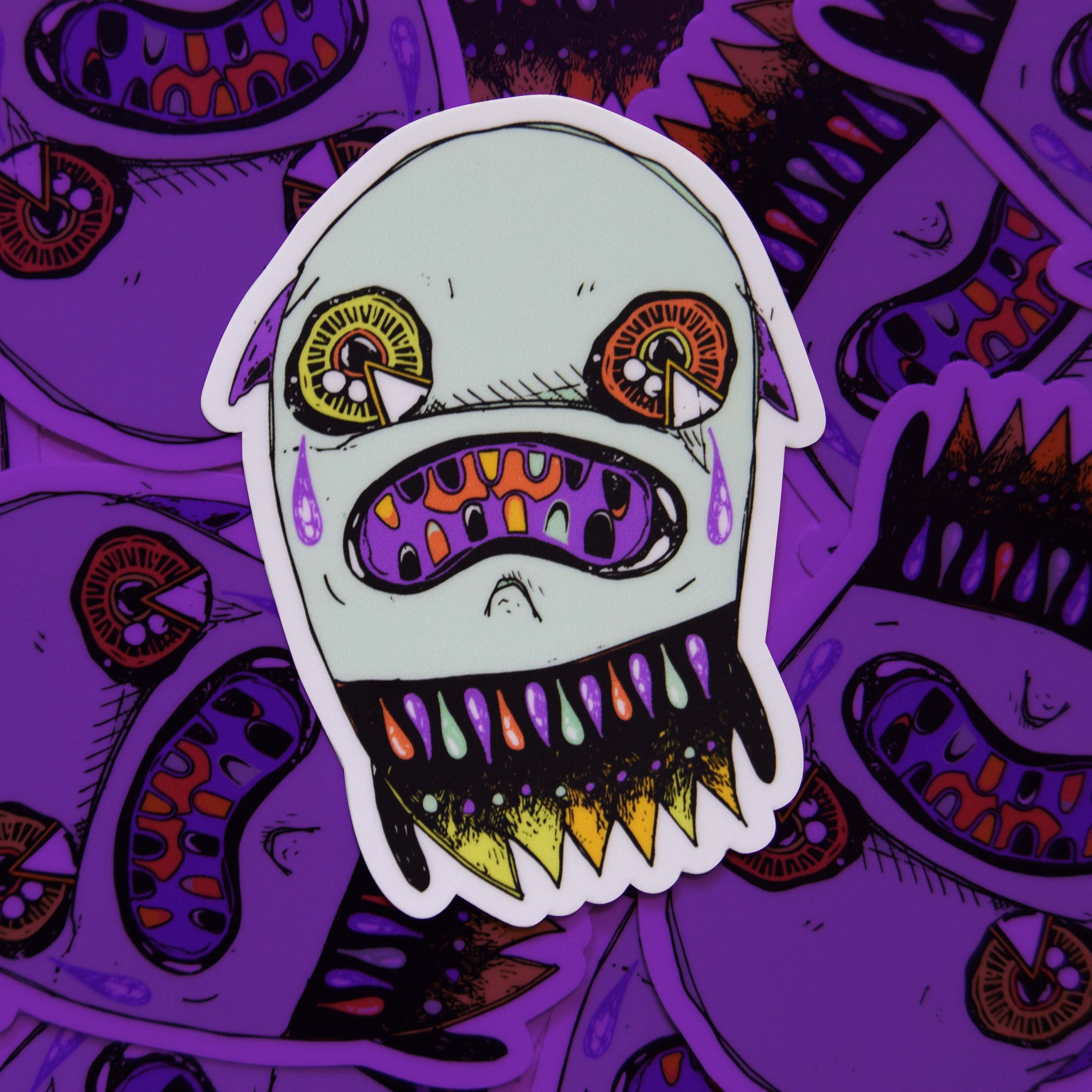 3 Upset Ghost Sticker - Etsy