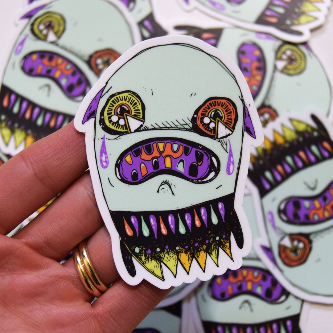 3 Upset Ghost Sticker - Etsy