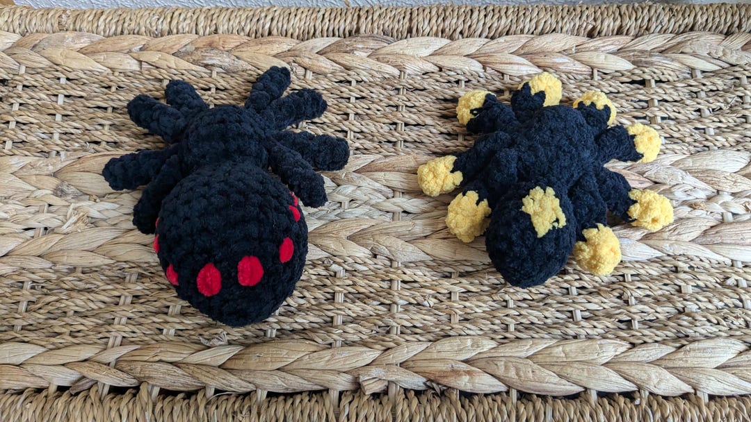 Big Black Spider Plush Toy, Squishy Stress Reliever, Funny Desk ...