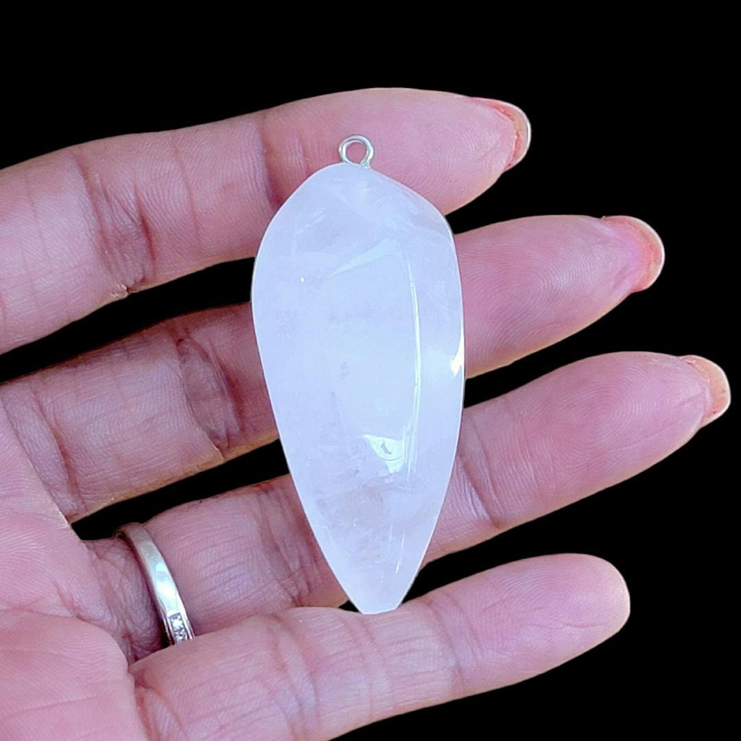 Crystal Quartz Teardrop Pendulum Pendant for Jewelry Making Boho ...