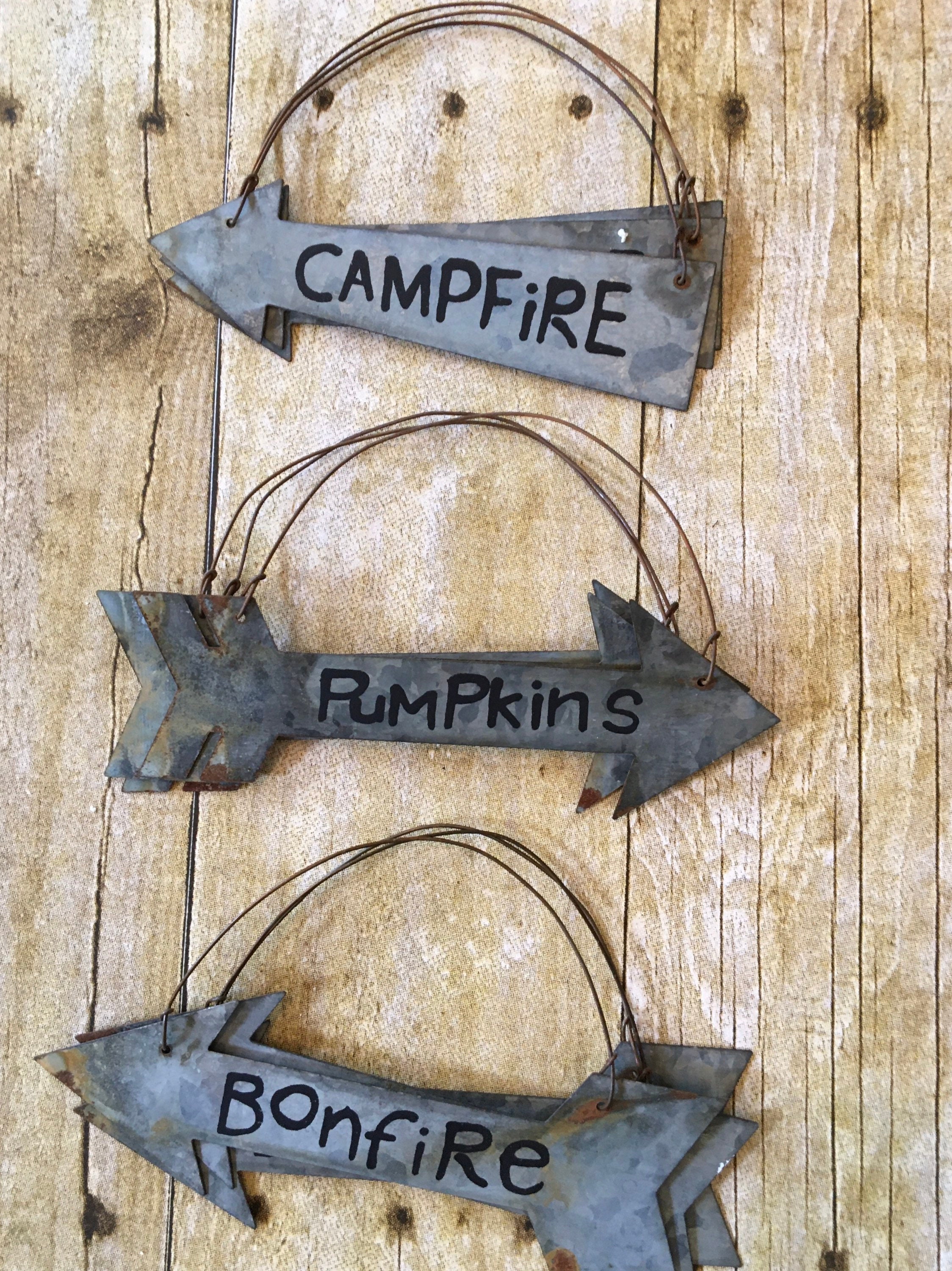 Galvanized Metal Arrow Signs 3x5 | Etsy