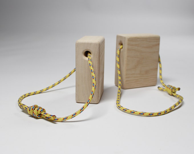 Climbing Accessory. Wooden Cubes. Pair of Wooden Climbing Holds. Grip ...