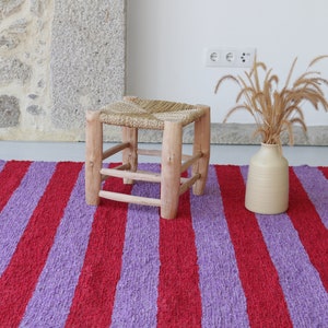 Large Red and Purple Rug 140x200cm, Living Room Rug, Colored Rug ...