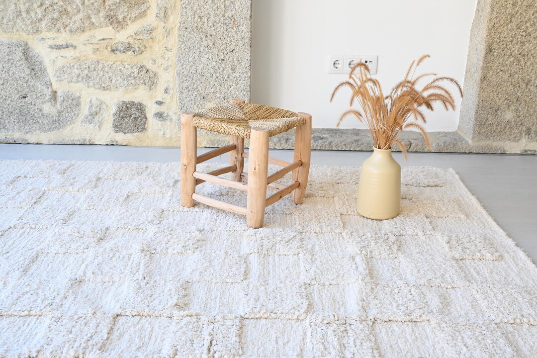 Large Square Rug, Check Rug, Checkered Rug,bedroom Rug, Living Room Rug ...