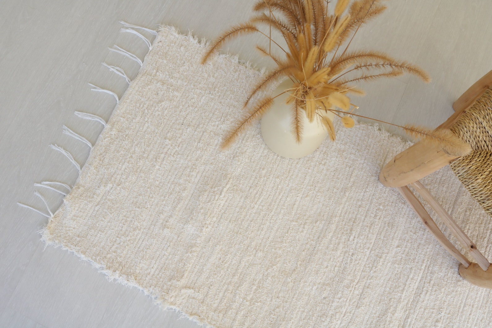 Runner Rug 200 Cm Cream Rug, Floor Rug, Kitchen Rug, Handwoven Cotton ...