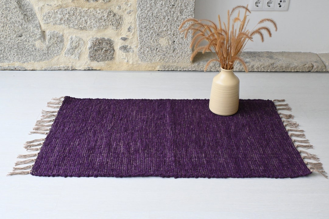Small Purple Rug, Bathroom Rug, Kitchen Rug, Farmhouse Decoration ...
