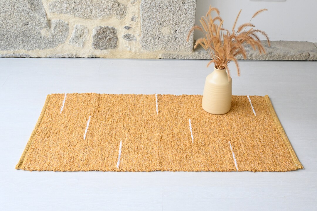 Small Yellow Rug, Bathroom Rug, Shower Rug, Bedroom Rug, Kitchen Rug ...