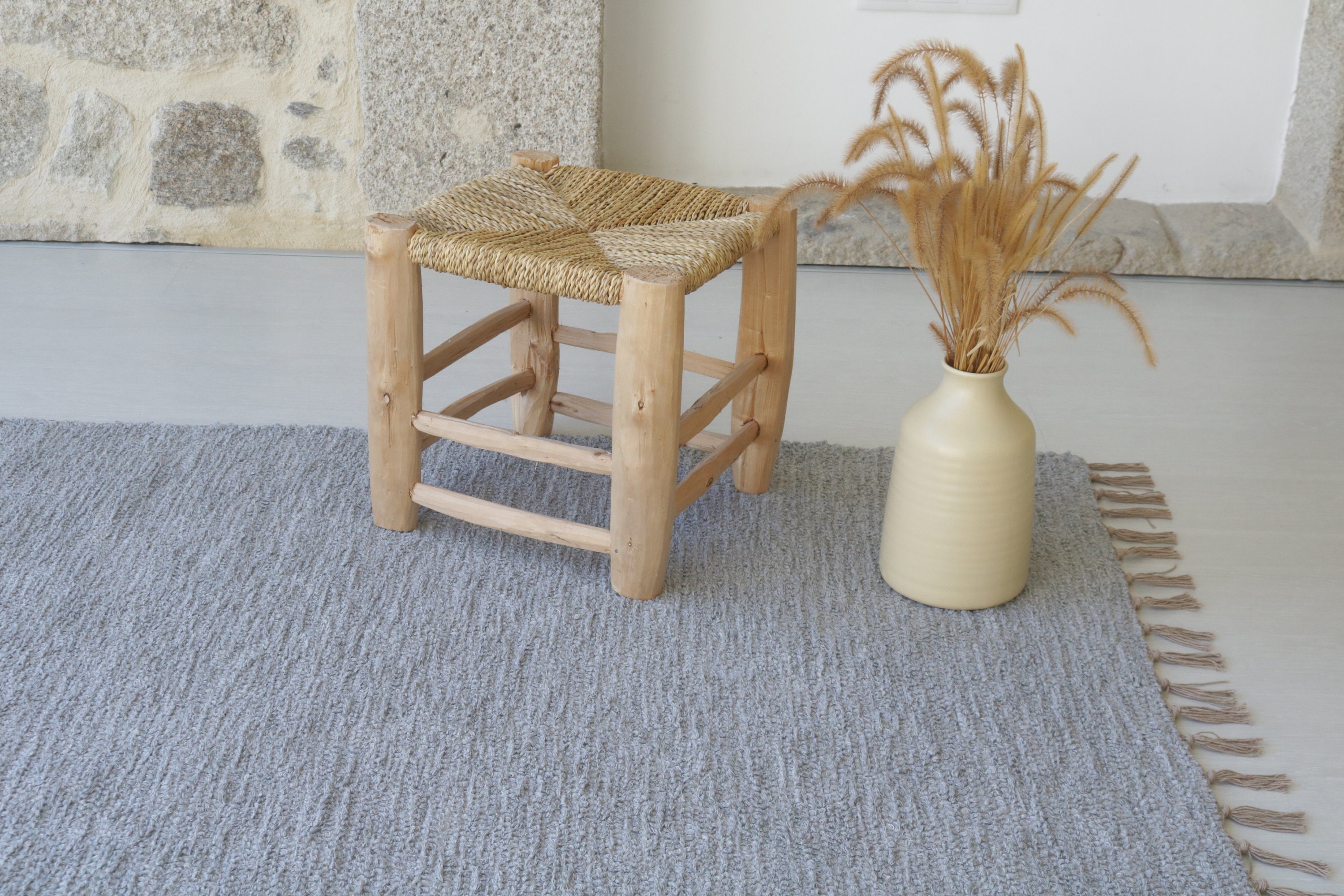 Medium Gray Rug 100x150 Cm Bedroom Rug Kids Rug Gray Cotton - Etsy