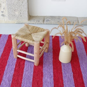 Large Red and Purple Rug 140x200cm, Living Room Rug, Colored Rug ...