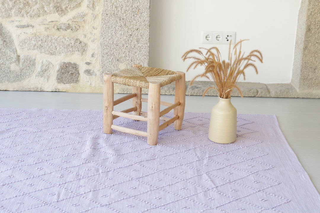 Large Handwoven Lavender Rug Bedroom Rug Living Room Rug - Etsy