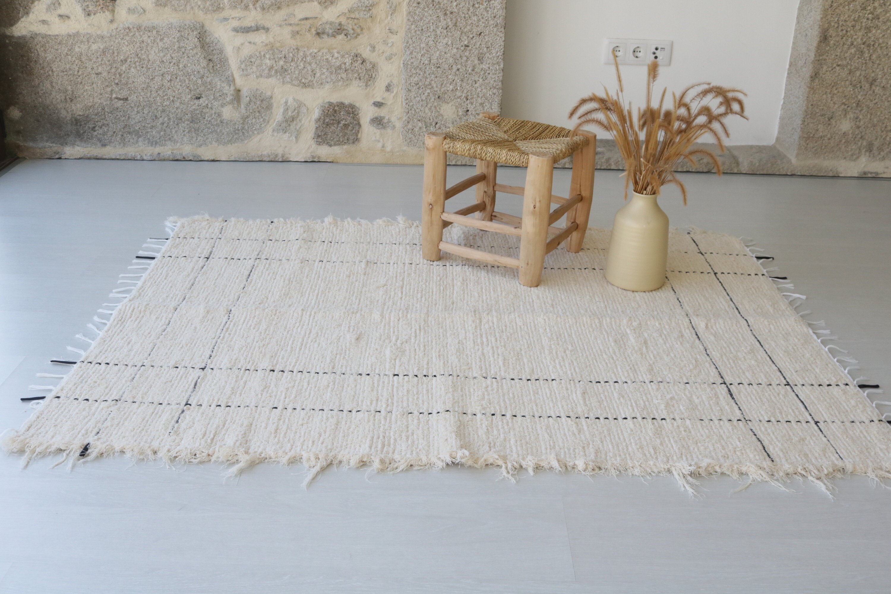 Medium Cream Rug 100x150 Cm Bedroom Rug Nursery Rug | Etsy