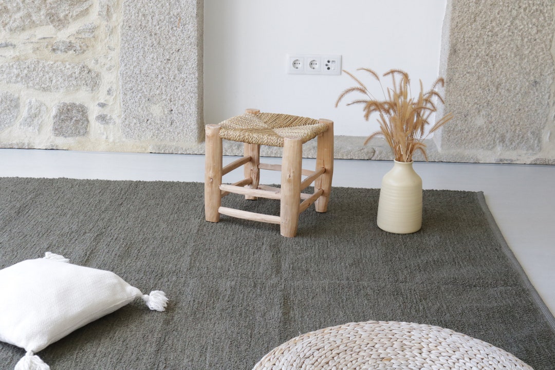 Large Carriage Green Rug 170x240cm, Dark Green Area Rug, Living Room ...