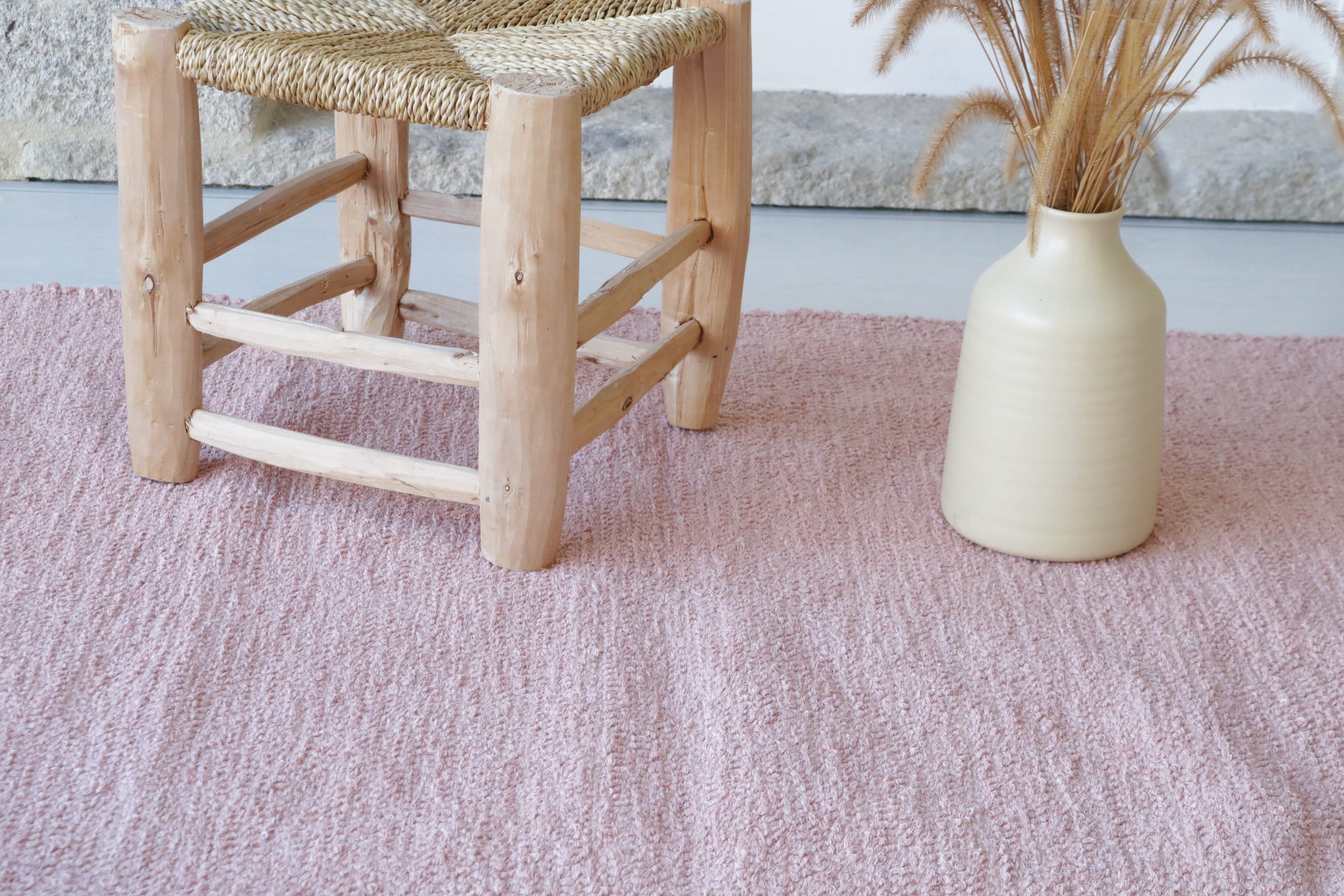 Large Handwoven Pastel Pink Rug 170x240cm, Pink Blush Area Rug, Nursery ...