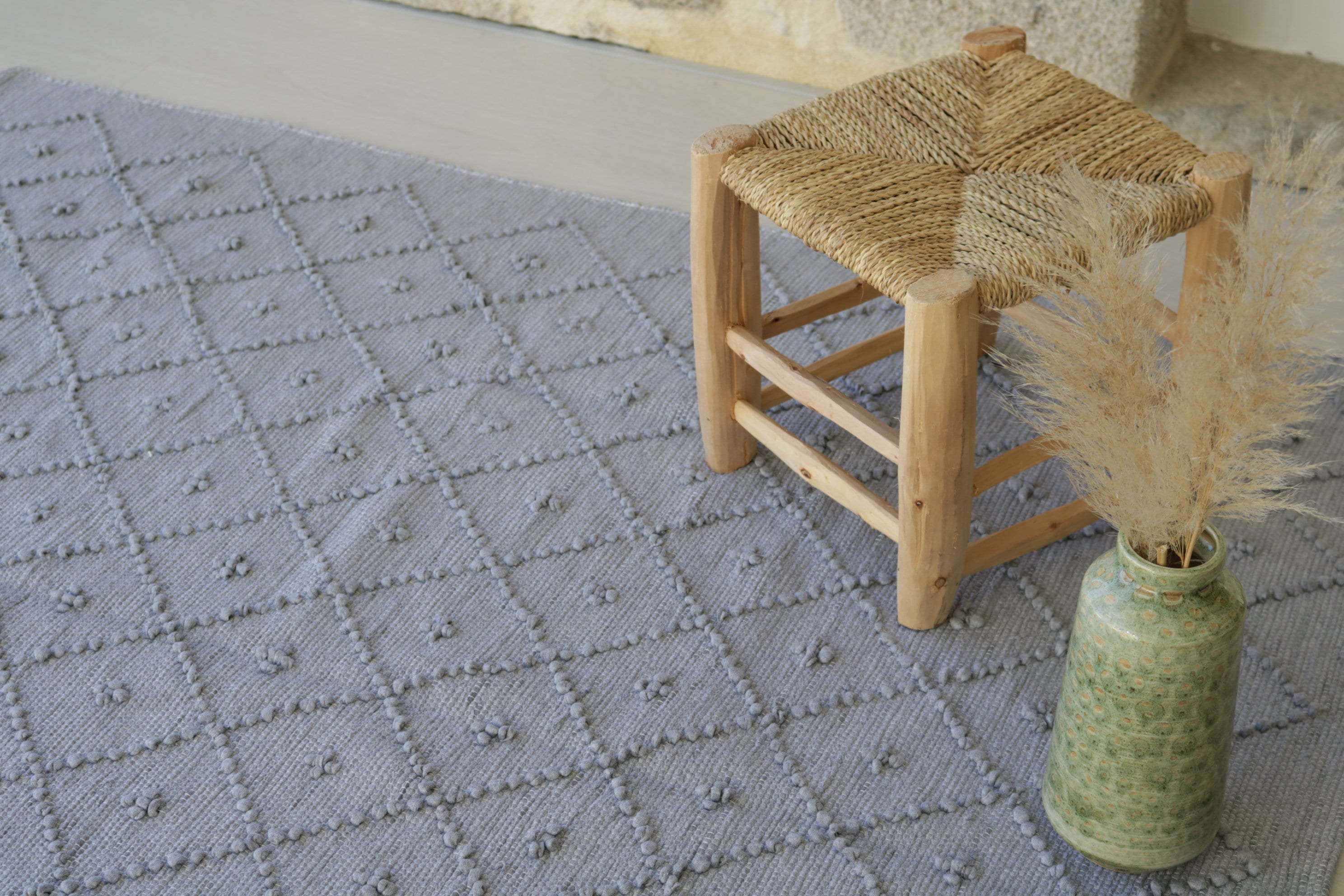 Large Handwoven Gray Rug Area Rug Geometric Rug Living Room - Etsy