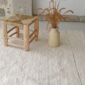 Large Handwoven Cream Rug 200x300 Cm, Area Rug, Living Room Rug, Boho ...