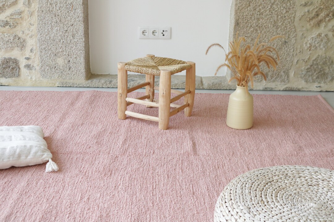 Large Pink Blush Rug 200x300cm, Pink Area Rug, Living Room Rug, Nursery ...