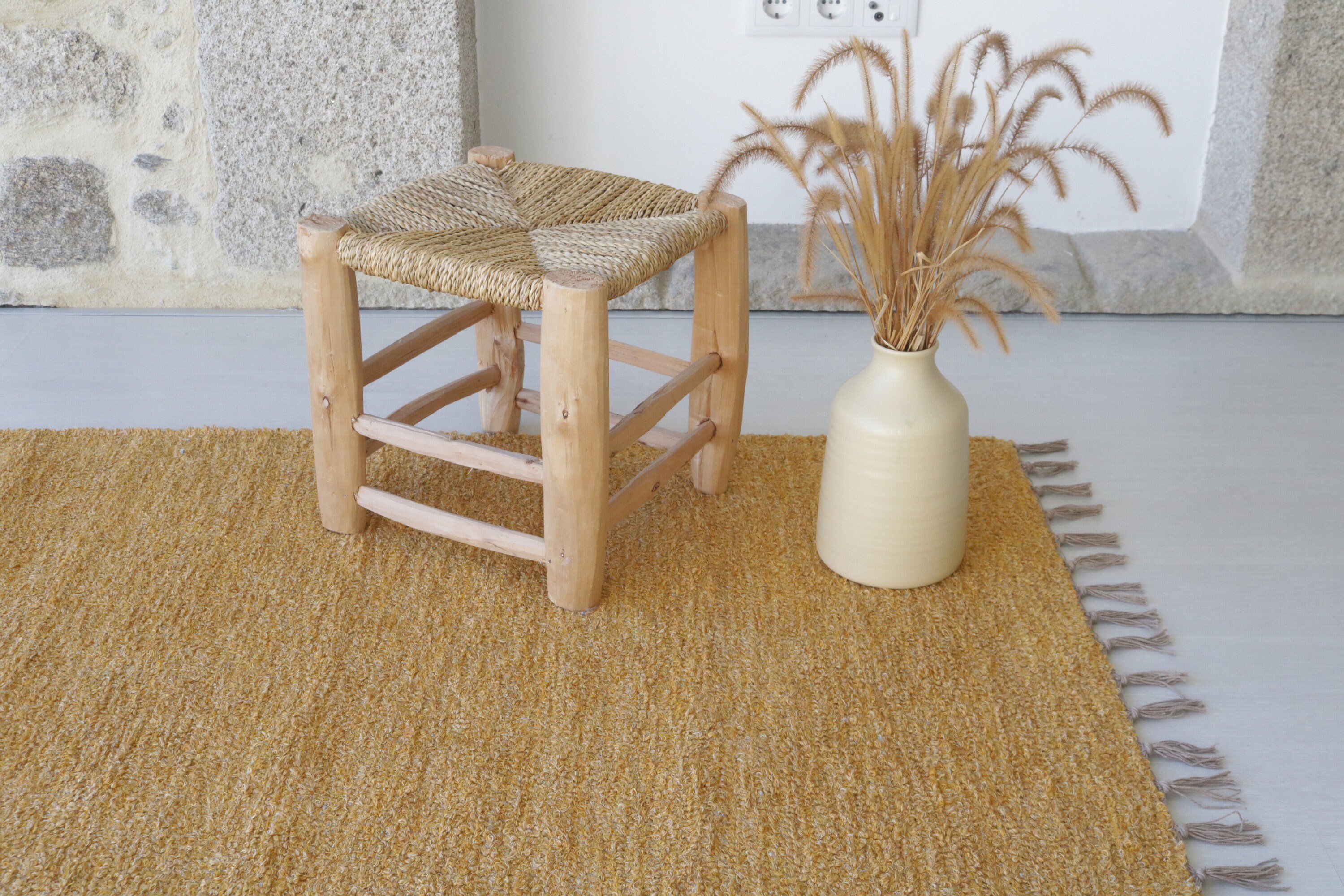 Medium Handwoven Yellow Rug 100x150 Cm Bedroom Rug Kids Rug - Etsy