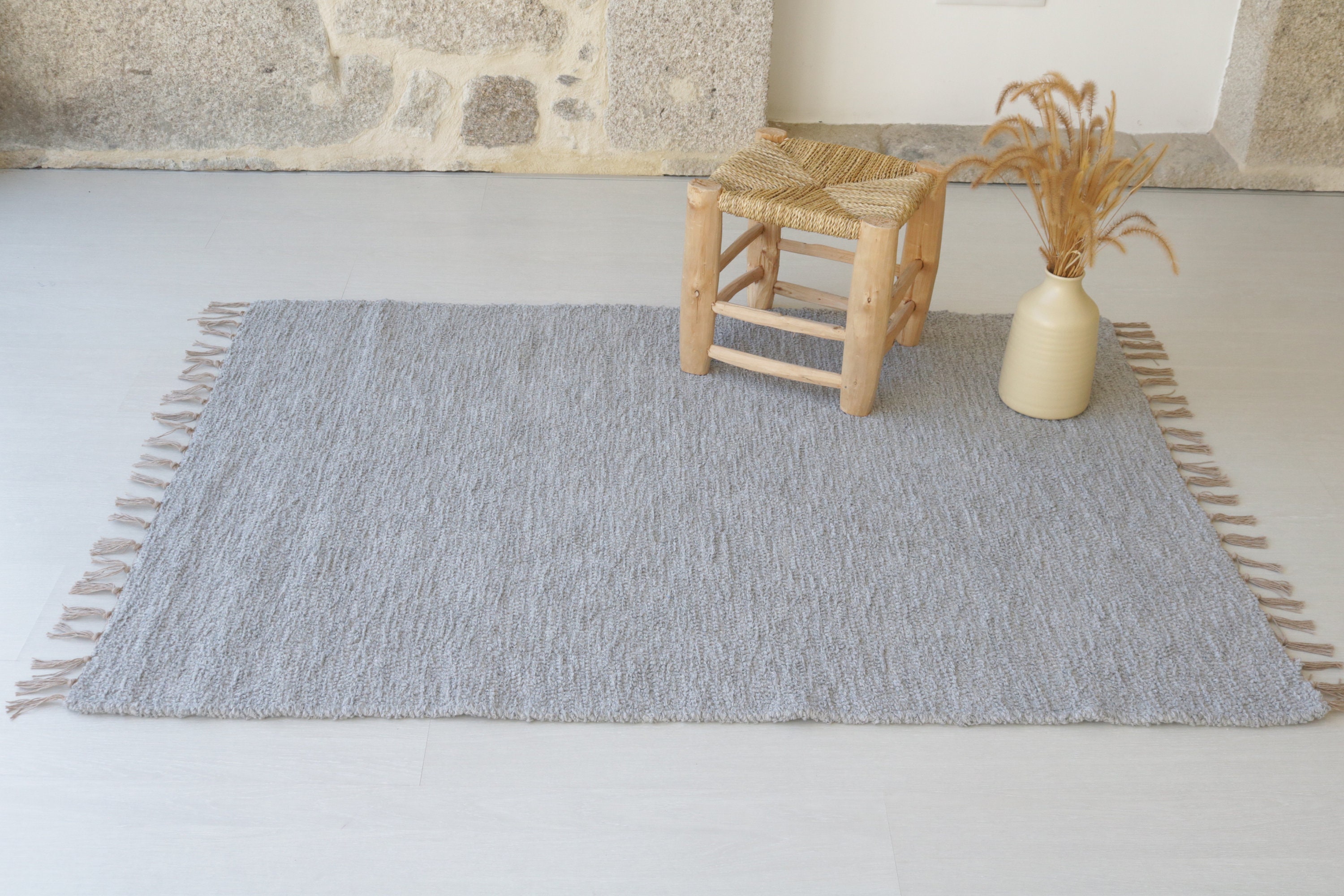 Medium Gray Rug 100x150 Cm Bedroom Rug Kids Rug Gray Cotton - Etsy