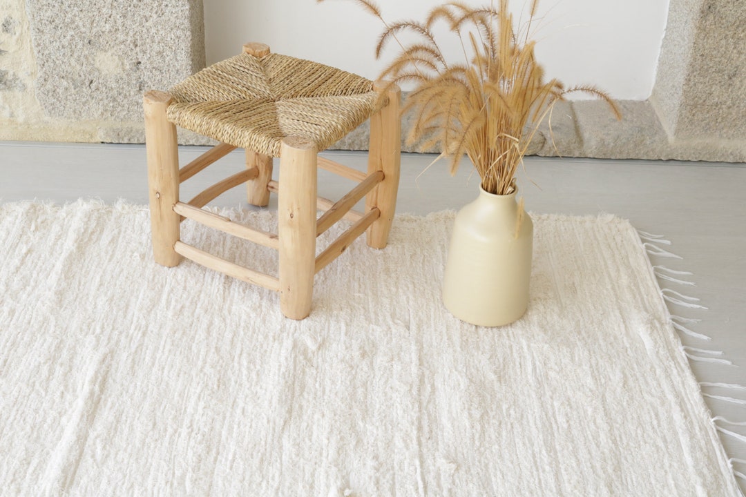 Large Cream Rug, Bedroom Rug, Cotton Rug, Living Room Rug, Bohemian ...