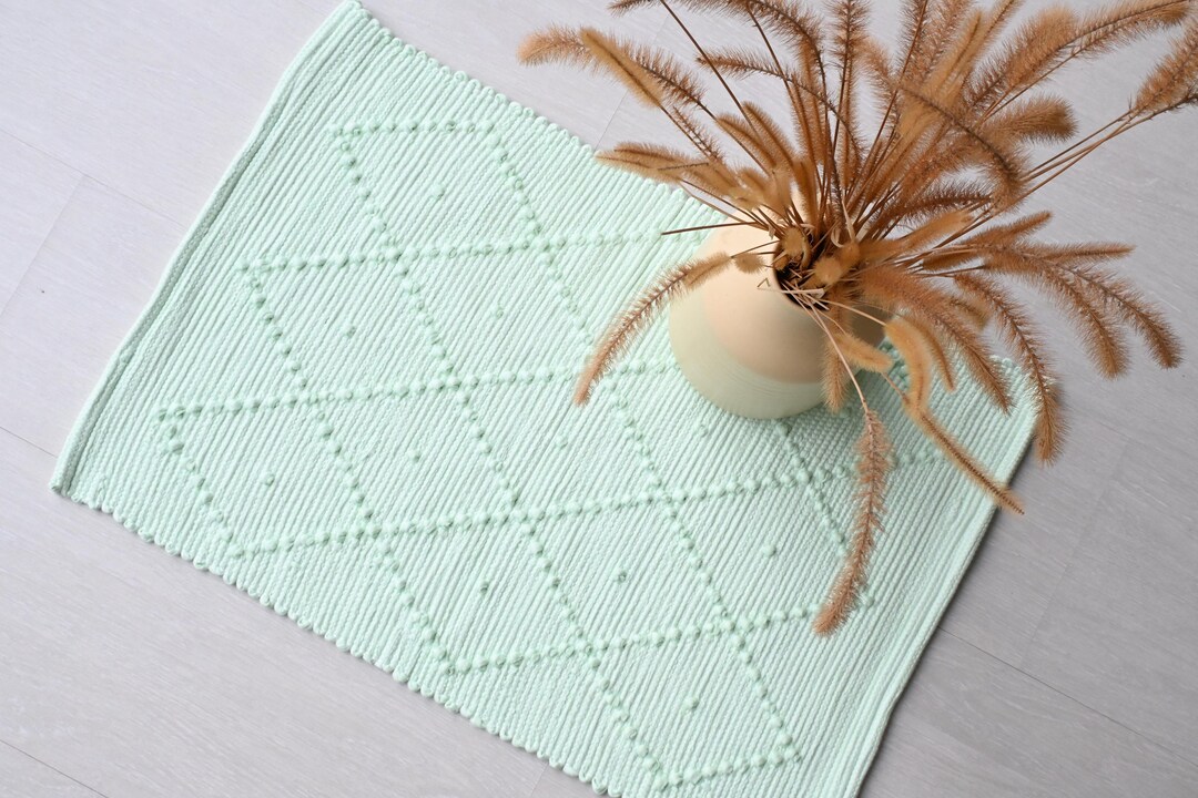 Mini Mint Green Rug, Mint Rug, Entry Rug, Shower Rug, Bathroom Rug ...
