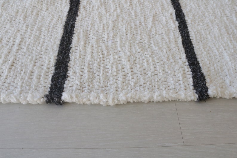 Large White Rug 170x240 Cm White Area Rug Abstract Living - Etsy