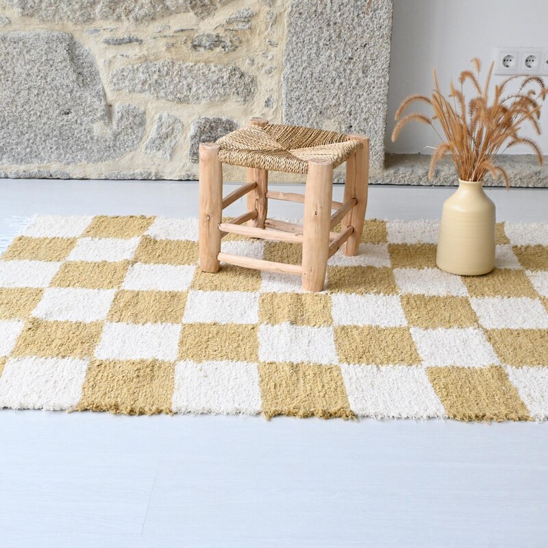 Checkered Rug - Etsy