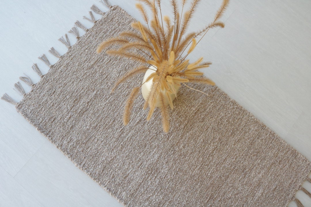 Small Handwoven Camel Rug, Bathroom Rug, Shower Rug, Kitchen Rug ...