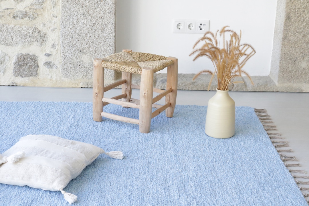Large Light Blue Rug, Baby Blue Area Rug. Living Room Rug, Blue Carpet ...
