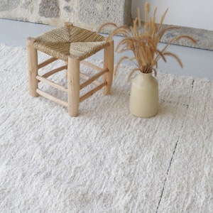 Large Handwoven Cream Rug 200x300 Cm, Area Rug, Living Room Rug, Boho ...