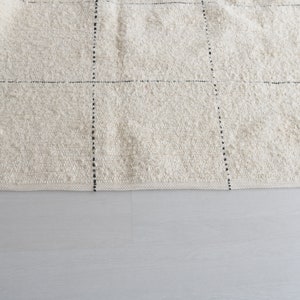 Large Handwoven Cream Rug 6.5x10 Feet Cream Area Rug, Living Room Rug ...