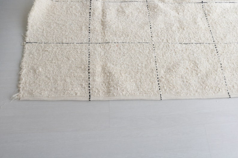 Large Handwoven Cream Rug 6.5x10 Feet Cream Area Rug Living - Etsy