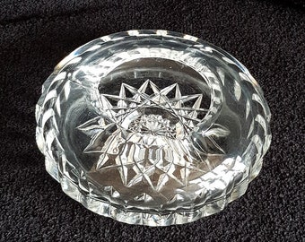 Large Heavy Glass Ashtray - Etsy UK