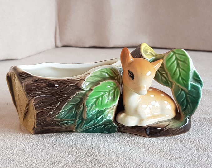 Lovely Hornsea England Pottery Posy Vase Fawn Amongst Foliage - Etsy