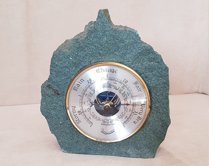 Very heavy genuine green slate barometer by Daymaster - Etsy 日本