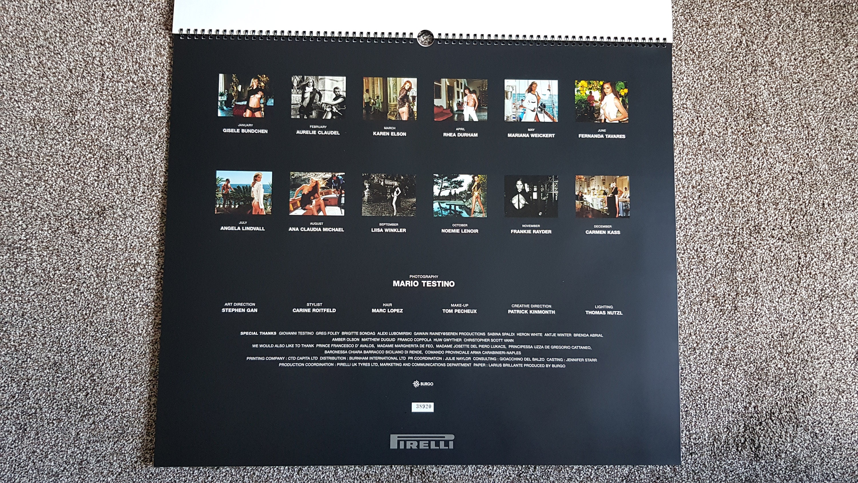 Vintage 2001 Pirelli Famous photographer Mario Testino | Etsy