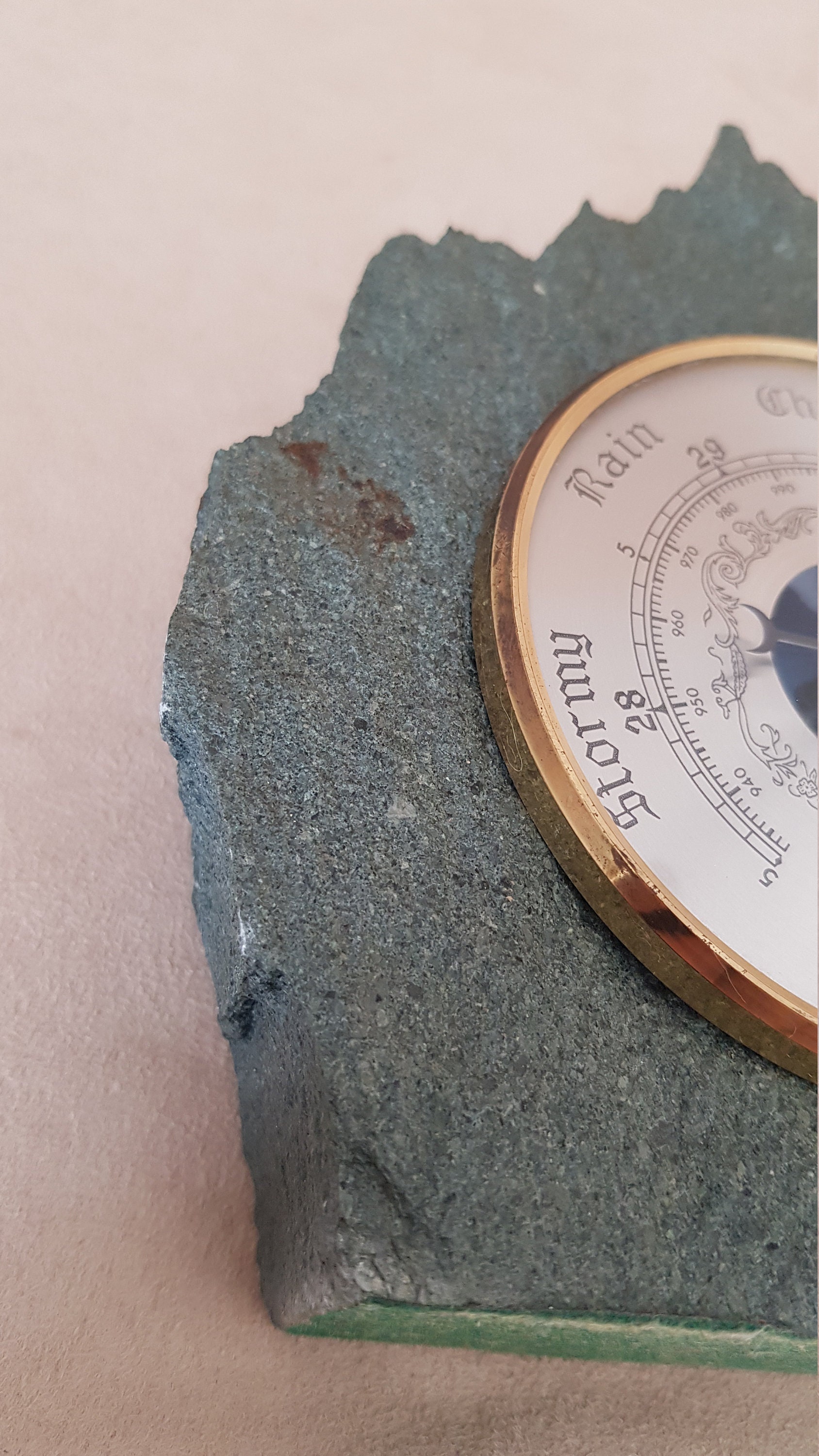 Very heavy genuine green slate barometer by Daymaster - Etsy 日本