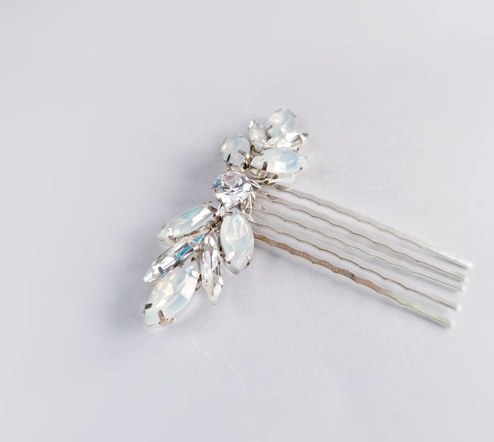 Opal Hair Comb Wedding Head Piece for Bride Hair Comb With - Etsy