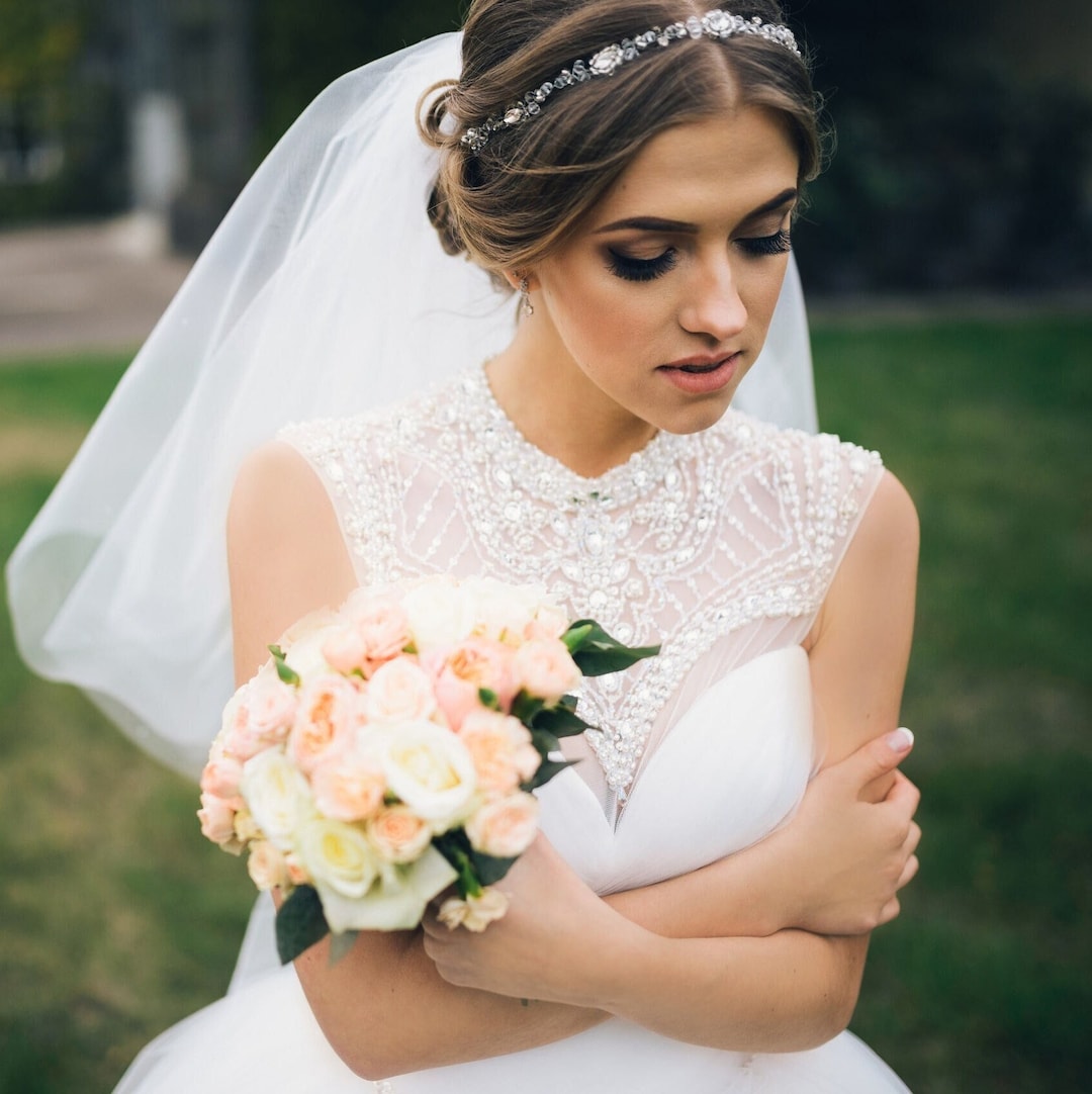 Crystal Wedding Headpiece Bridal Headband Silver, Cubic Zirconia and ...
