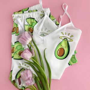 Avocado Pajama Shorts Two Piece Pajama Set Homewear - Etsy
