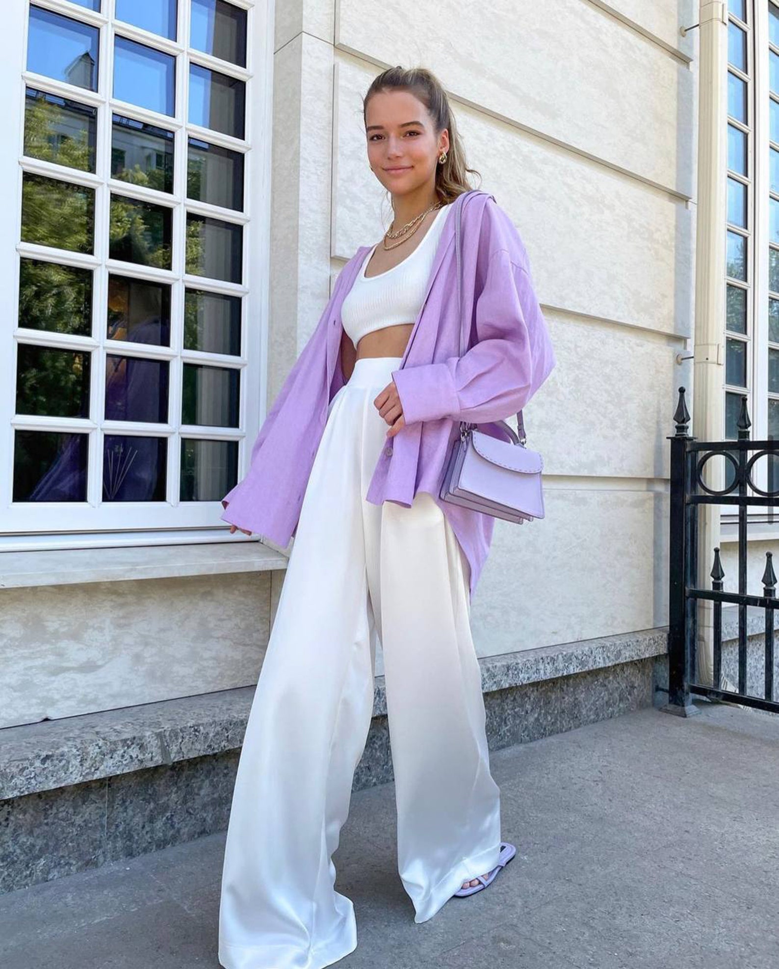 White Satin Palazzo Pants, High Waisted Wide Leg Trousers - Etsy