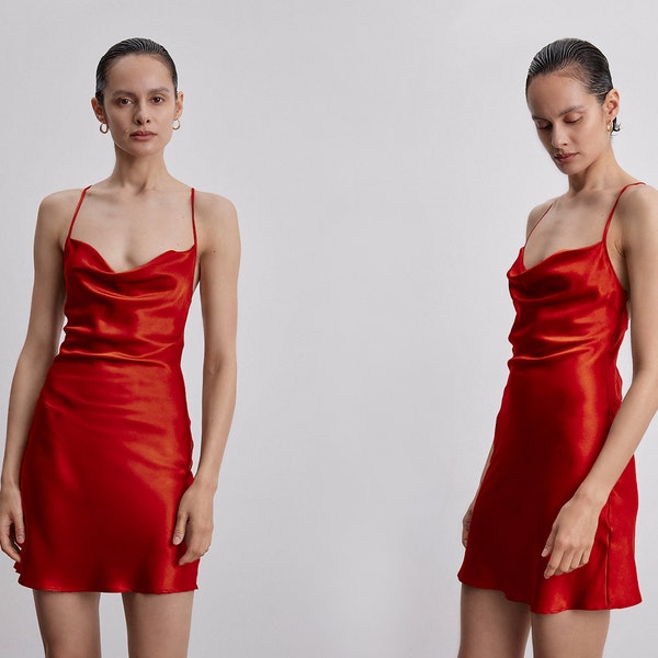 Silk Mini Dress - Etsy