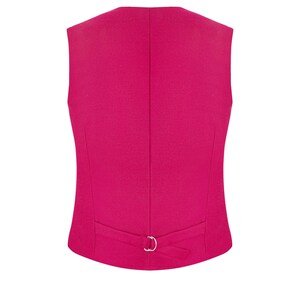 Pink Woman Waistcoat, Summer Waistcoat, Suit Vest, Fuchsia Formal Vest ...