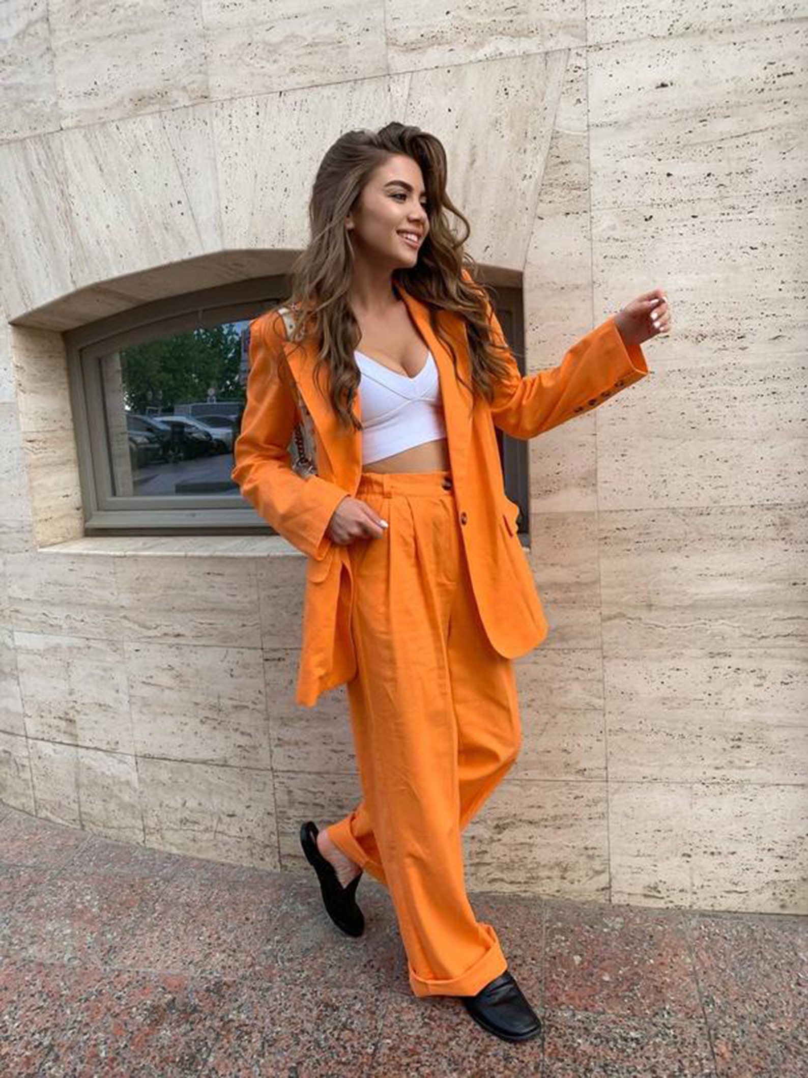Woman Two Piece Suit Linen 2 Piece Suit Palazzo Suit Woman | Etsy