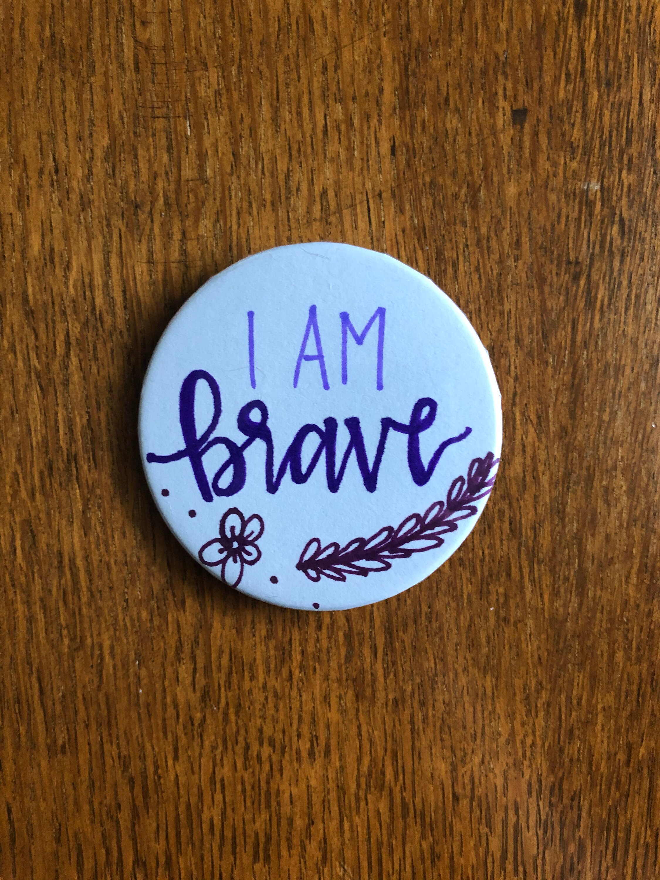 I Am Brave Positive Affirmation Buttons - Etsy