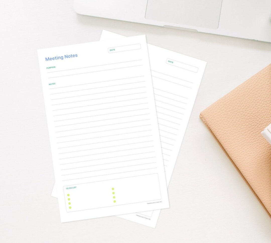 Meeting Notes PDF, Meeting Notes Printable Notes, Meeting Notes ...