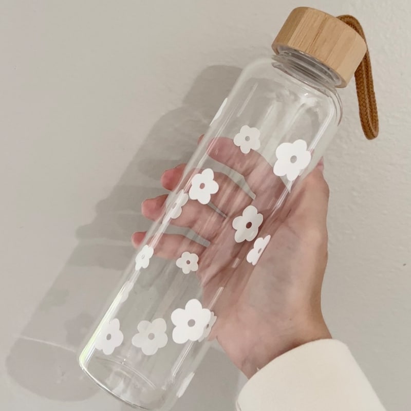 Cute Glass Water Bottle - Etsy