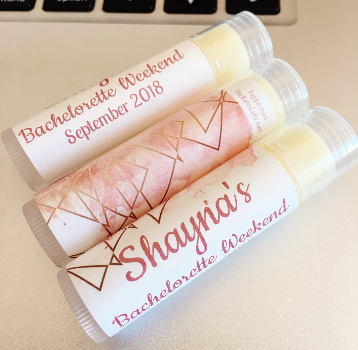 Personalized Lip Balm Watercolor Design Wedding Birthday - Etsy
